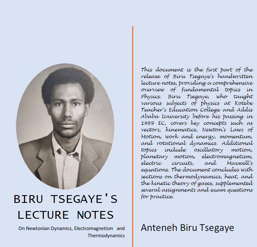 Biru Tsegaye’s Lecture notes in physics-Part1 – ብልጭታ